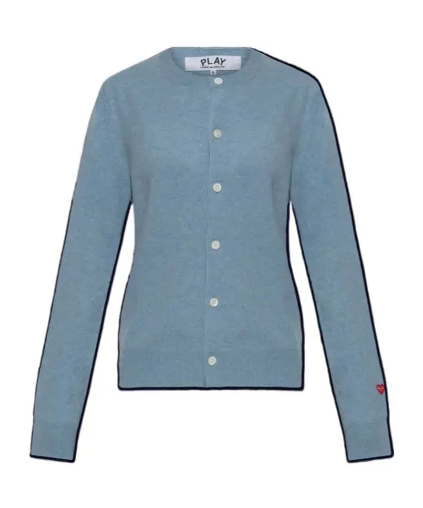 Play Comme Des Garcon Cardigan With Heart Detail - Blue
