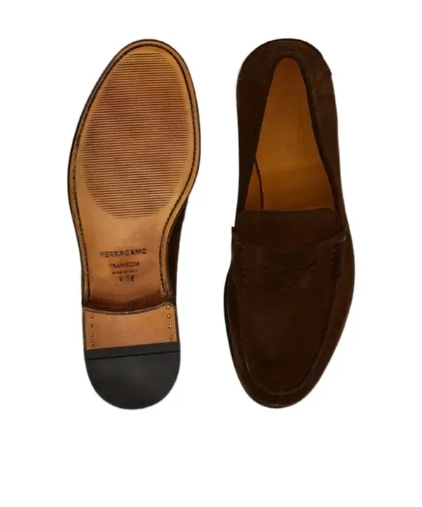 FERRAGAMO Tramezza Penny Loafer - Black