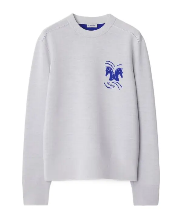 Burberry Mirrored Horse Jumper - Snow-colored