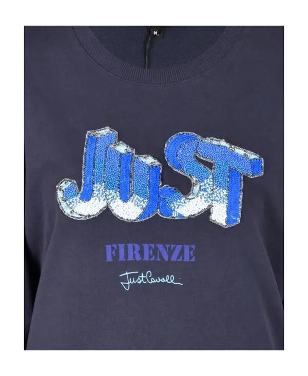 Just Cavalli Sequin Letter Logo Sweater