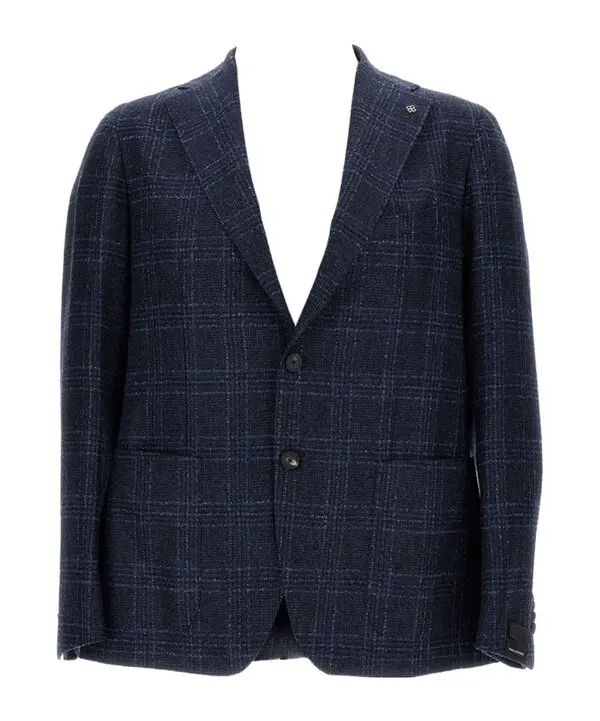 Tagliatore Single-breasted Tweed Blazer - Black