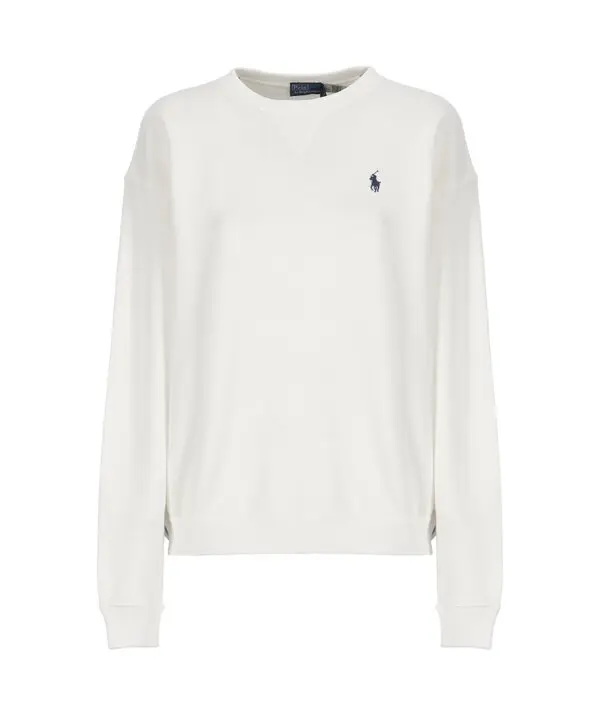 Polo Ralph Lauren Lightweight Fleece Crewneck Pullover - White