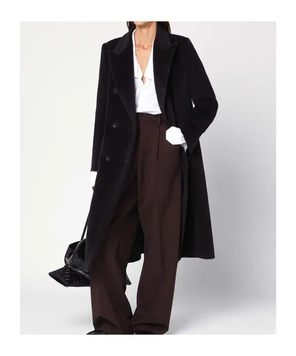 Tagliatore Double-breasted Belted Coat - Black