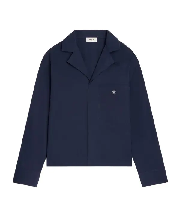 Celine Scout Shirt In Cotton And Linen Cloth