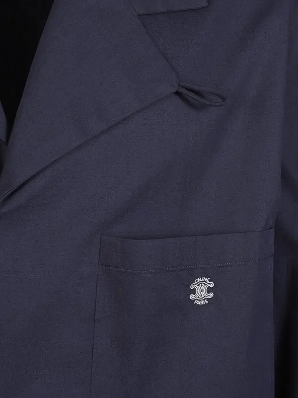 Celine Scout Shirt In Cotton And Linen Cloth