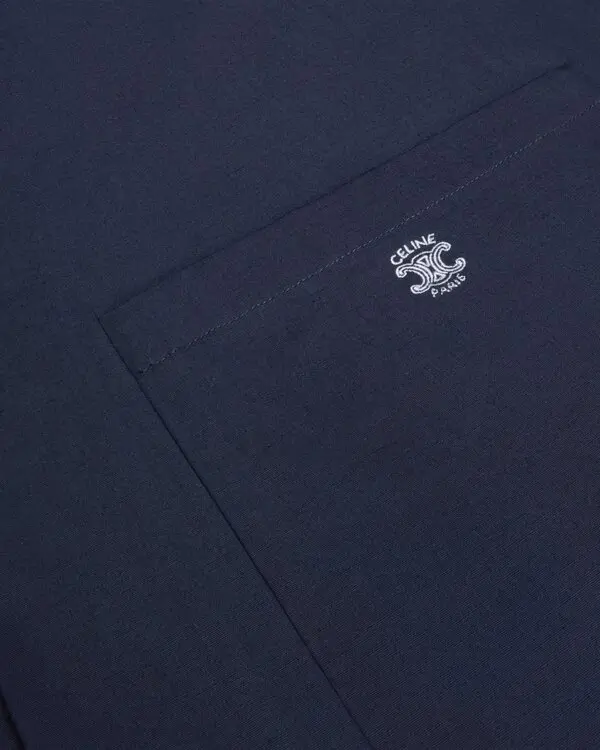 Celine Scout Shirt In Cotton And Linen Cloth