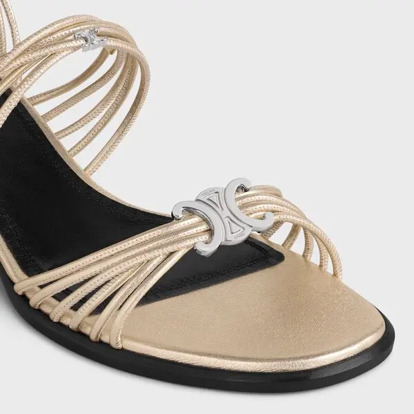 Celine Clémence Heeled Sandal In Laminated Lambskin