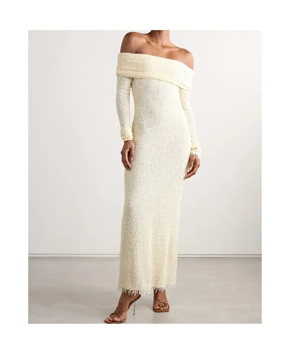 Isabel Marant Étoile Off-the-shoulder Dress With Ribbed Collar