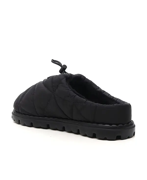Prada Quilted Logo Detail Mules