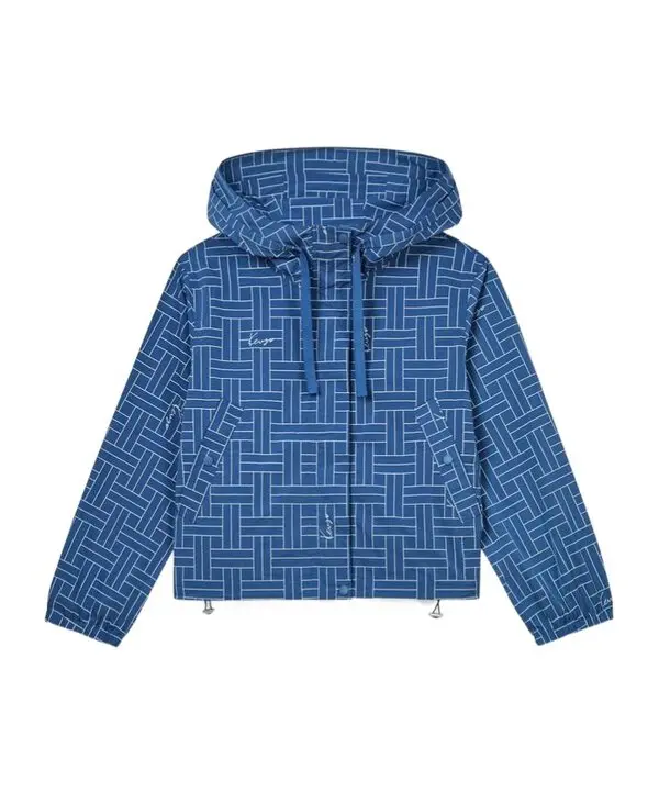 Kenzo Weave Pattern Long Sleeve Windbreaker Jacket