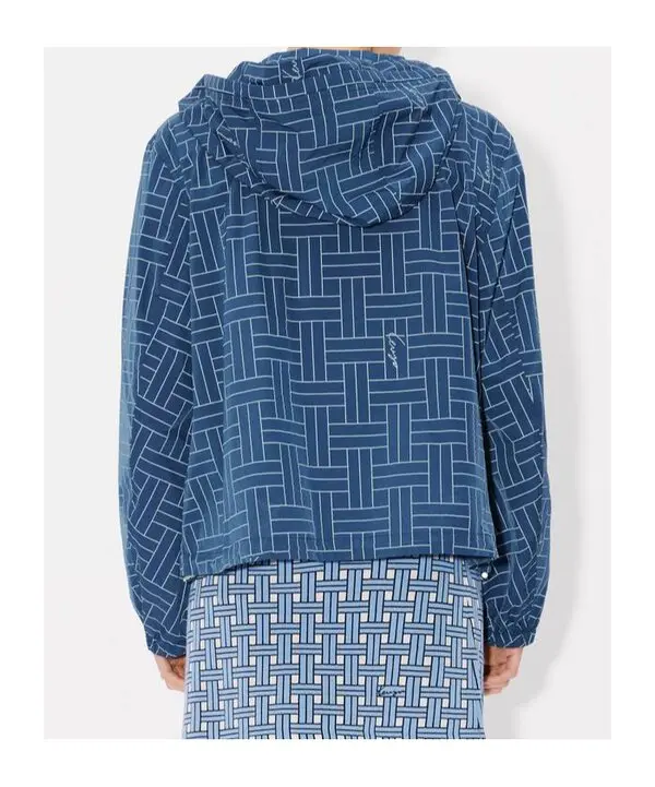 Kenzo Weave Pattern Long Sleeve Windbreaker Jacket