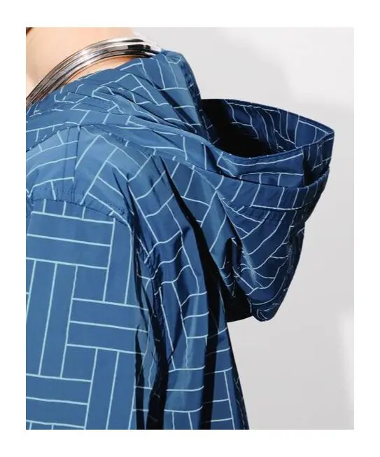 Kenzo Weave Pattern Long Sleeve Windbreaker Jacket