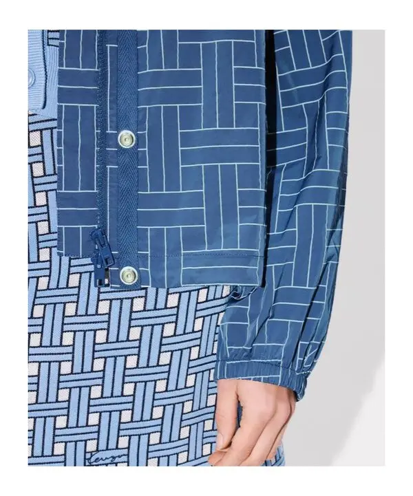 Kenzo Weave Pattern Long Sleeve Windbreaker Jacket