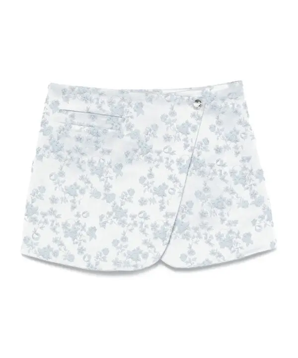 Coperni Graphic Pattern Skirt - Blue