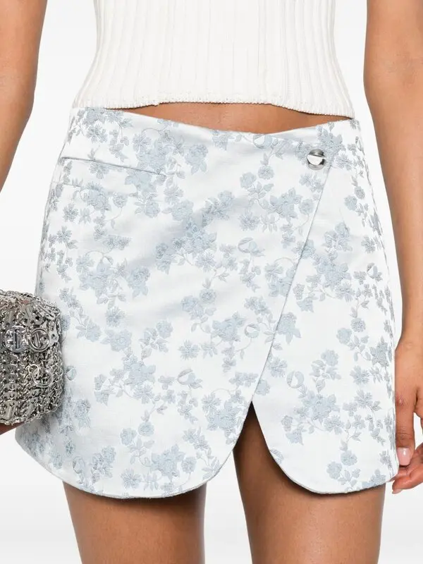 Coperni Graphic Pattern Skirt - Blue