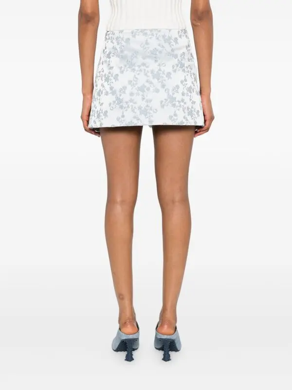 Coperni Graphic Pattern Skirt - Blue