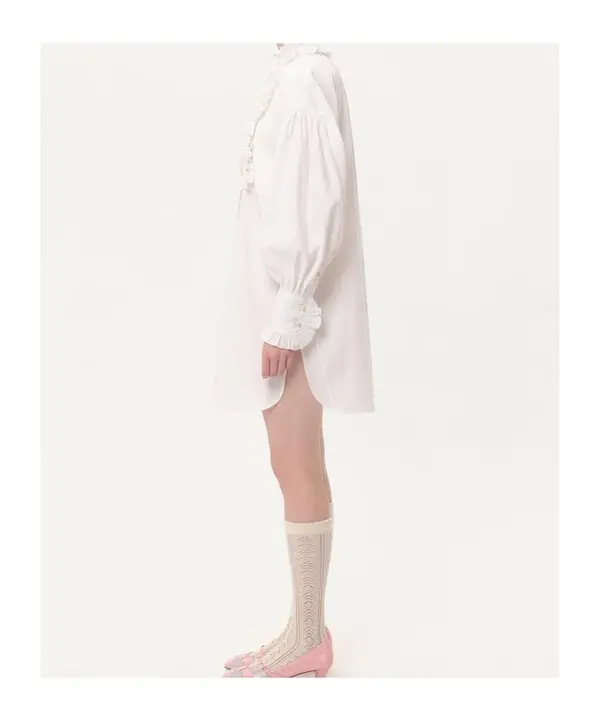 Valentino Garavani Ruffled Long-sleeved Mini Dress