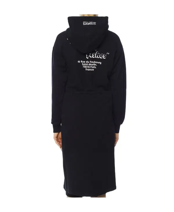 Vetements Oversized Hooded Dress With Drawstring Waist
