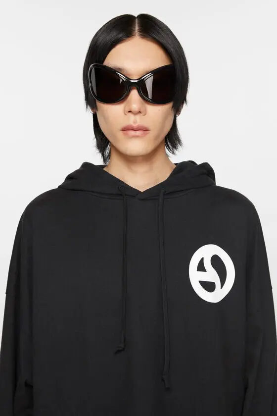 Acne Studios Logo Print Drawstring Hoodie