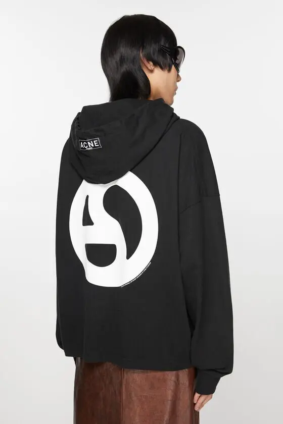 Acne Studios Logo Print Drawstring Hoodie