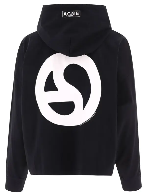Acne Studios Logo Print Drawstring Hoodie
