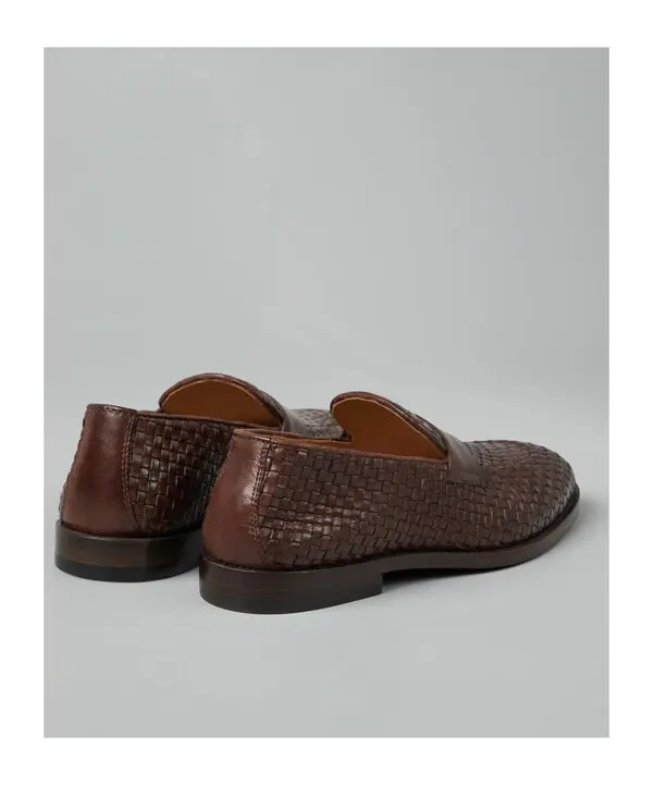 Brunello Cucinelli Woven Leather Loafers - Black