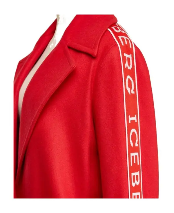 Iceberg Single-breasted Coat With Logo Detail