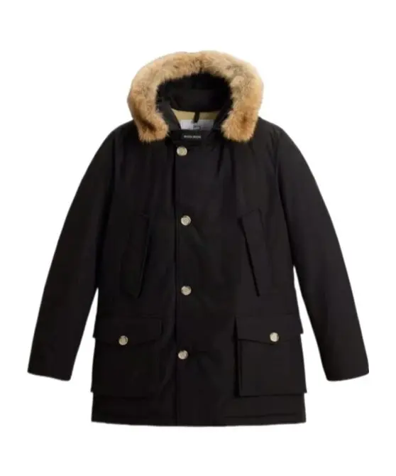 Woolrich Hooded Parka With Removable Fur Trim