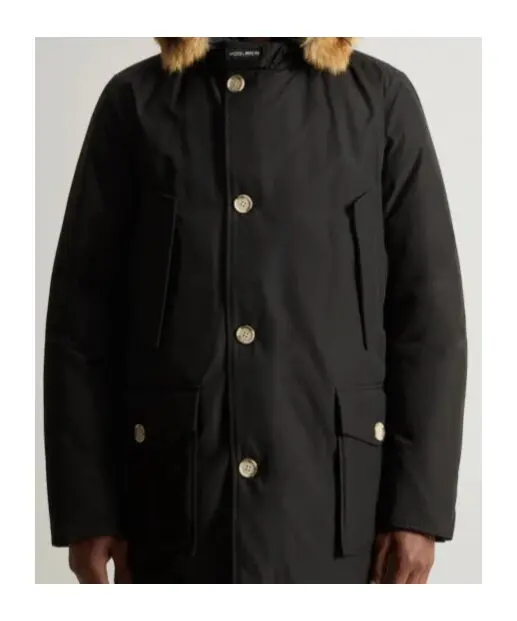 Woolrich Hooded Parka With Removable Fur Trim