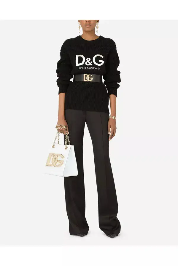 Dolce & Gabbana Logo-embroidered Wool Jumper
