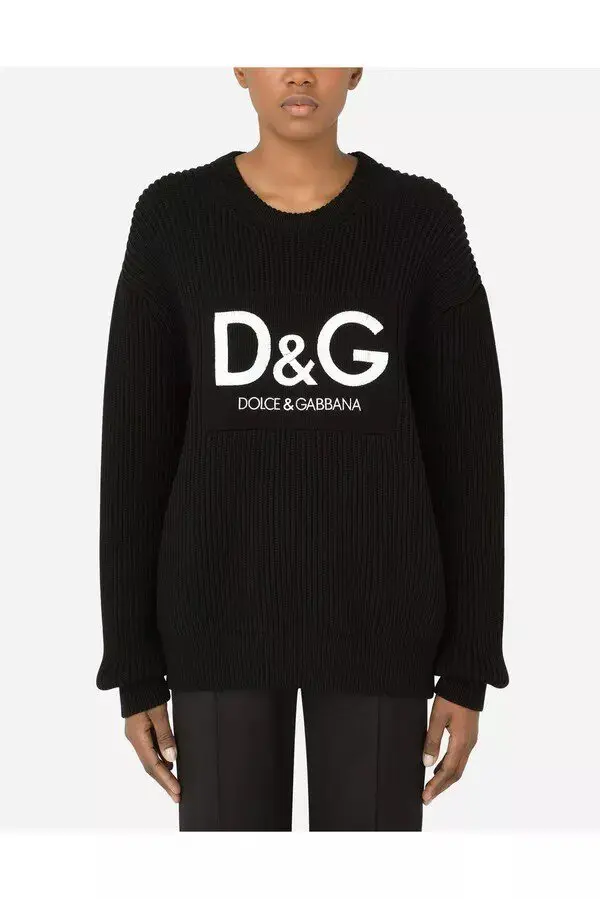 Dolce & Gabbana Logo-embroidered Wool Jumper