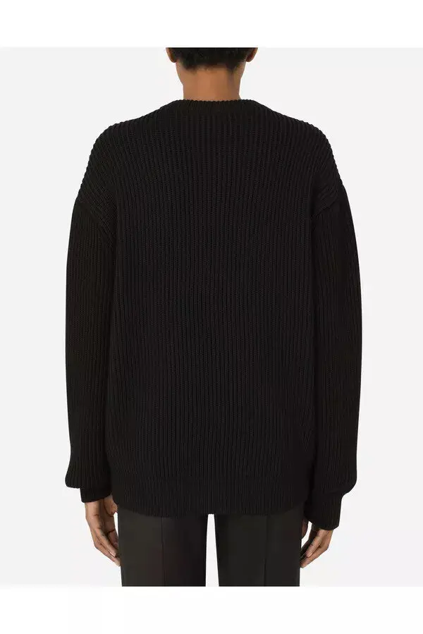 Dolce & Gabbana Logo-embroidered Wool Jumper