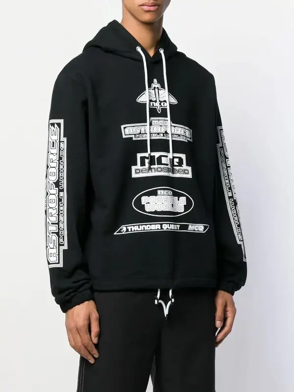 Alexander McQueen Logo Pattern Hooded Sweater