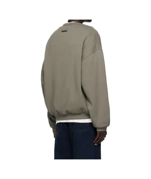 Fear Of God Logo Embroidered Crewneck Sweatshirt - Gray