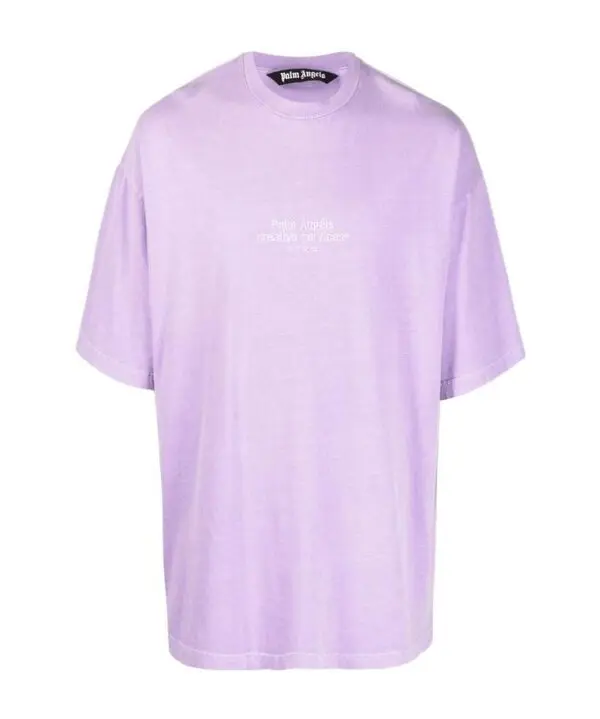Palm Angels Pxp Creative Services Emb Tee Lilac Bla