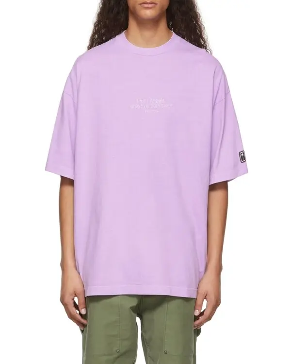 Palm Angels Pxp Creative Services Emb Tee Lilac Bla