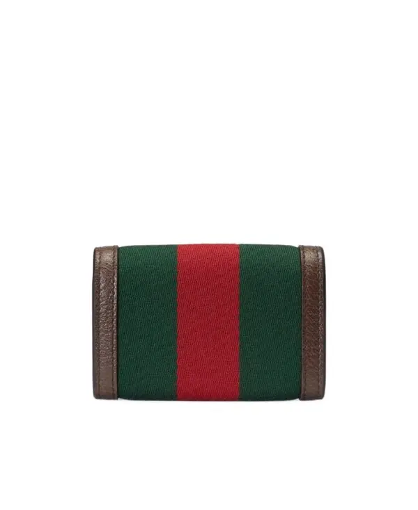 Gucci Double G Web Striped Key Bag