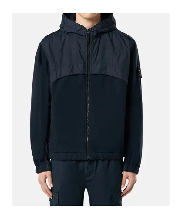Stone Island Hooded Jacket With Wind Resistance And Anti-drop Technology
