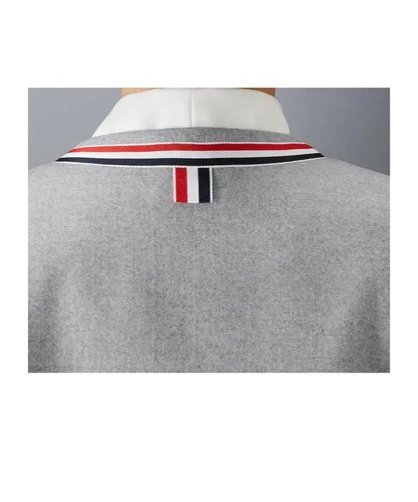 Thom Browne Cropped Flannel Jacket With Bow Detail