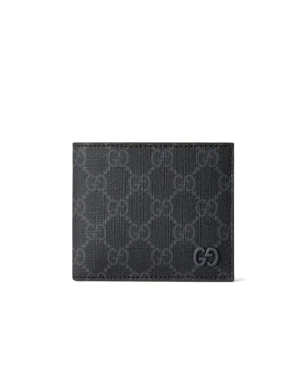 Gucci Monogrammed Bifold Wallet - Black