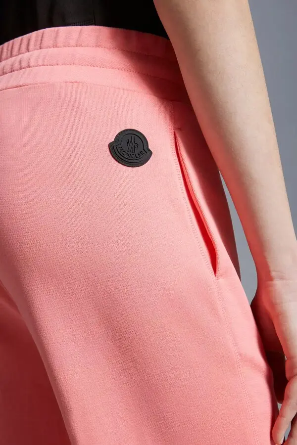 Moncler Elasticated Waistband Sweatpants With Embossed Logo - Pink