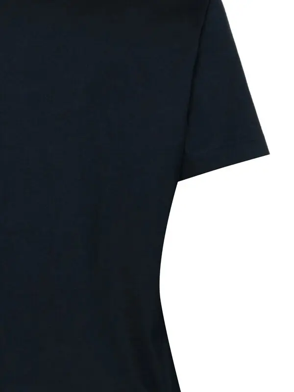 Burberry Logo Printed Crewneck T-shirt - Navy