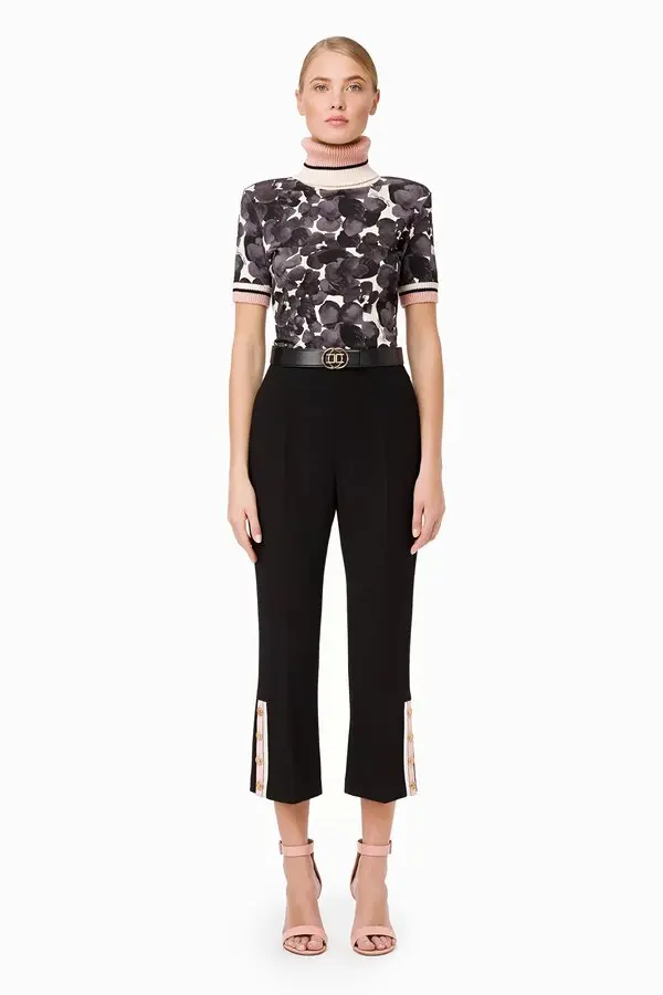 Elisabetta Franchi Belted Capri Trousers