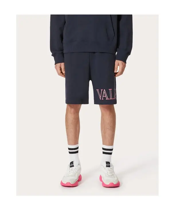Valentino Garavani Logo Print Drawstring Shorts