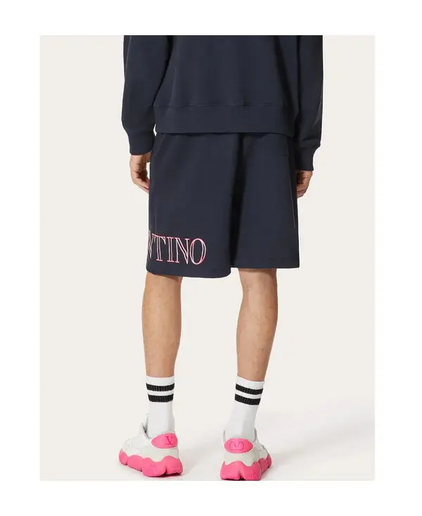 Valentino Garavani Logo Print Drawstring Shorts