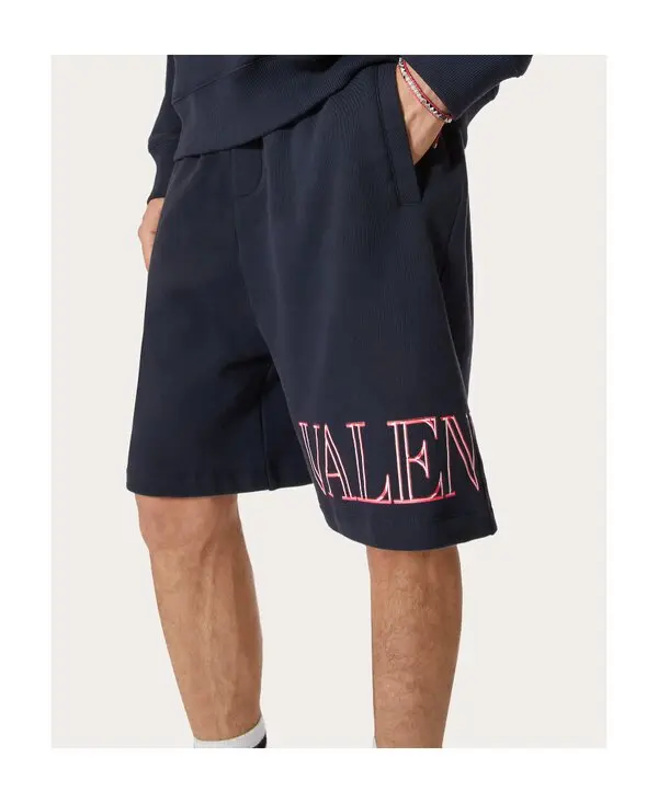 Valentino Garavani Logo Print Drawstring Shorts