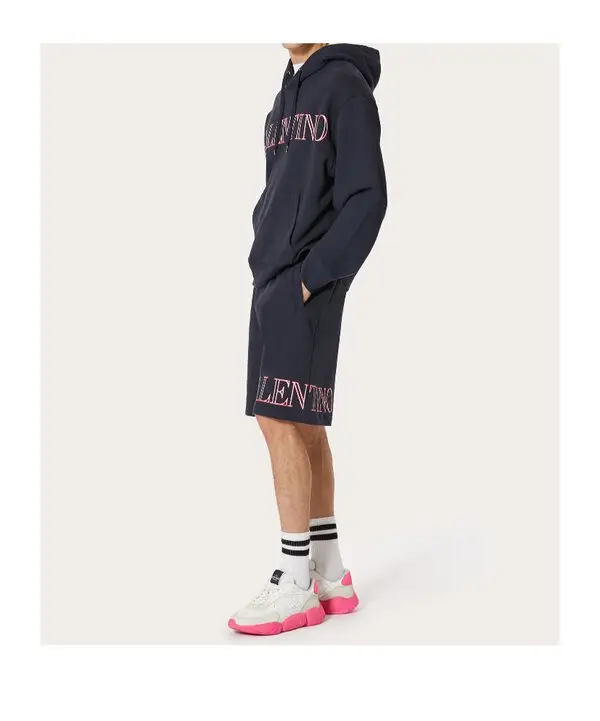 Valentino Garavani Logo Print Drawstring Shorts