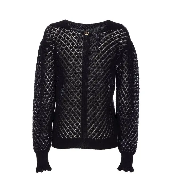 TWINSET Open Design V-neck Long Sleeve Jumper