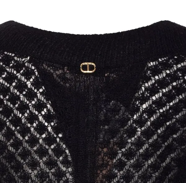 TWINSET Open Design V-neck Long Sleeve Jumper