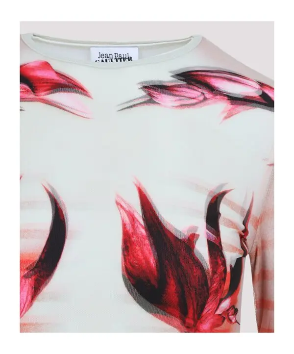 JEAN PAUL GAULTIER Double-layered Printed Long Sleeve Top